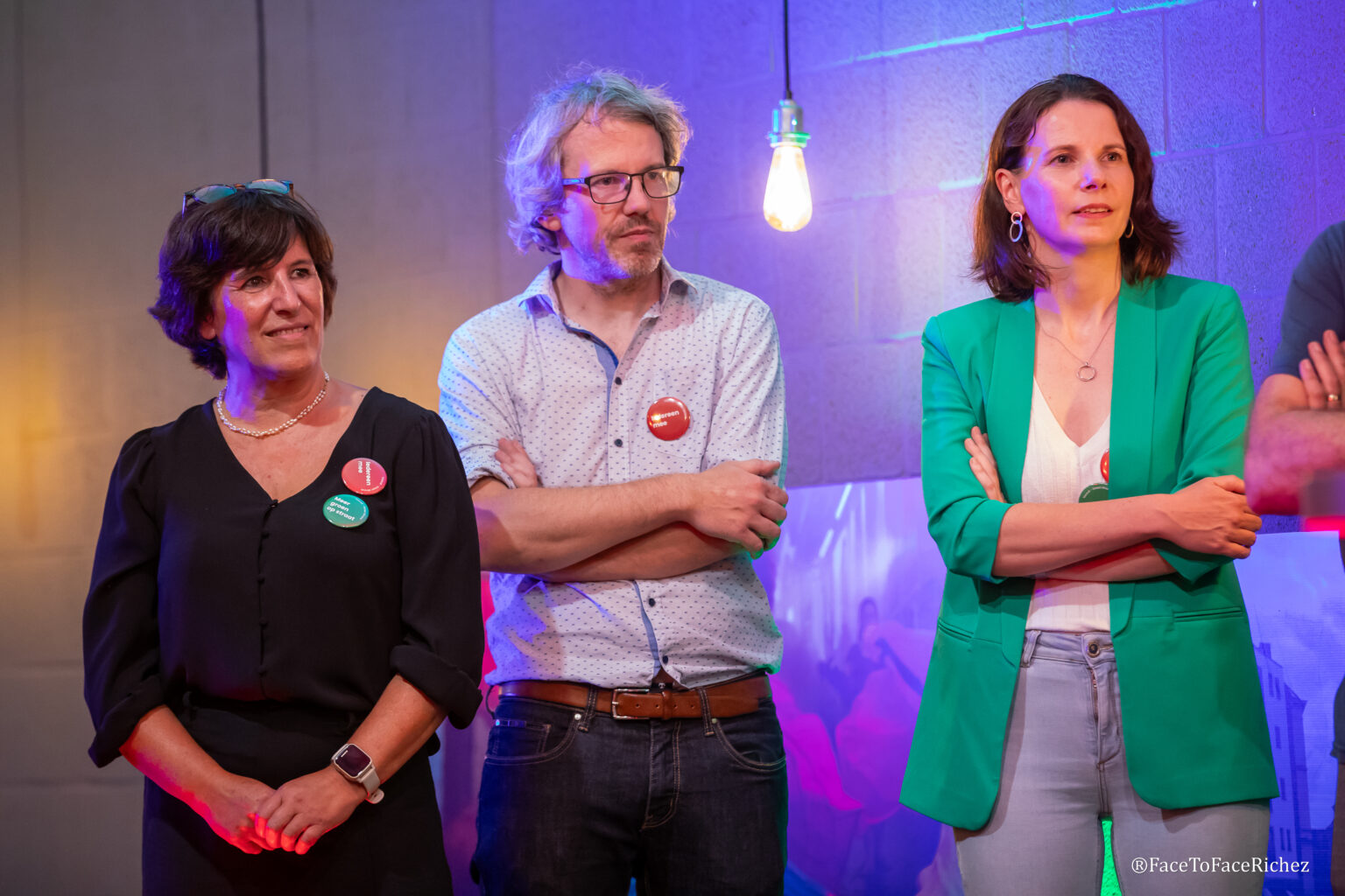 De Ninoofse lijst Vooruit-Groen, vol vernieuwing en verjonging, werd voorgesteld in aanwezigheid ...