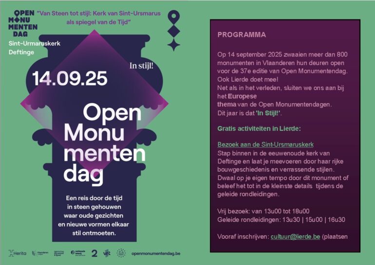 Open Monumentendag in Lierde: ontdek de Sint-Ursmaruskerk en meer – NUUS